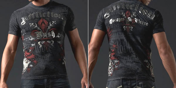 Georges St-Pierre UFC 124 T-shirts by Affliction | FighterXFashion.com