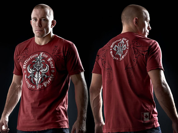 Georges St-Pierre UFC 124 T-shirts by Affliction | FighterXFashion.com