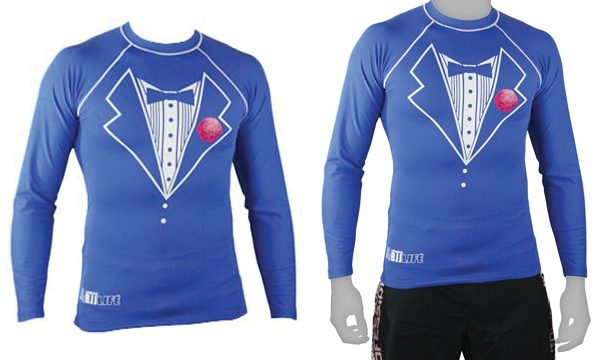 BJJ Life Tuxedo Rash Guard (Blue) | FighterXFashion.com