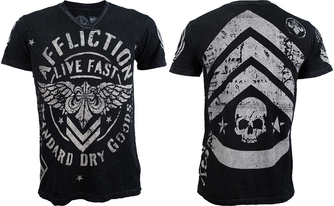 Affliction Stronghold V-Neck Shirt | FighterXFashion.com