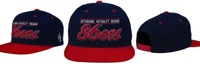 Dethrone 86ers Snapback Hat Navy/Red | FighterXFashion.com