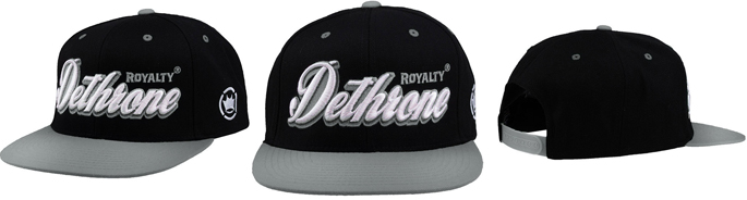 Dethrone "The Brew" Snapback Hat (Black/Grey) | FighterXFashion.com