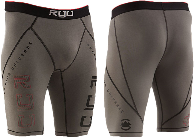 RYU Tanto Compression Shorts (Gunmetal) | FighterXFashion.com