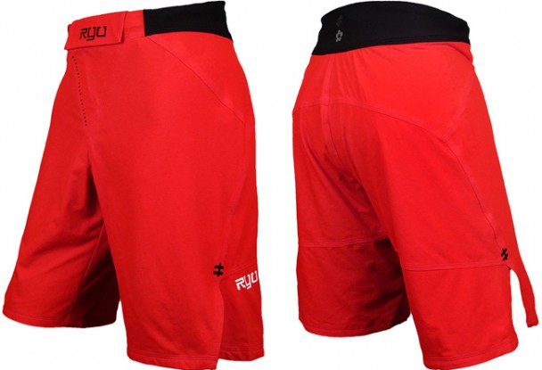 RYU Wakizashi Fight Shorts (Red) | FighterXFashion.com