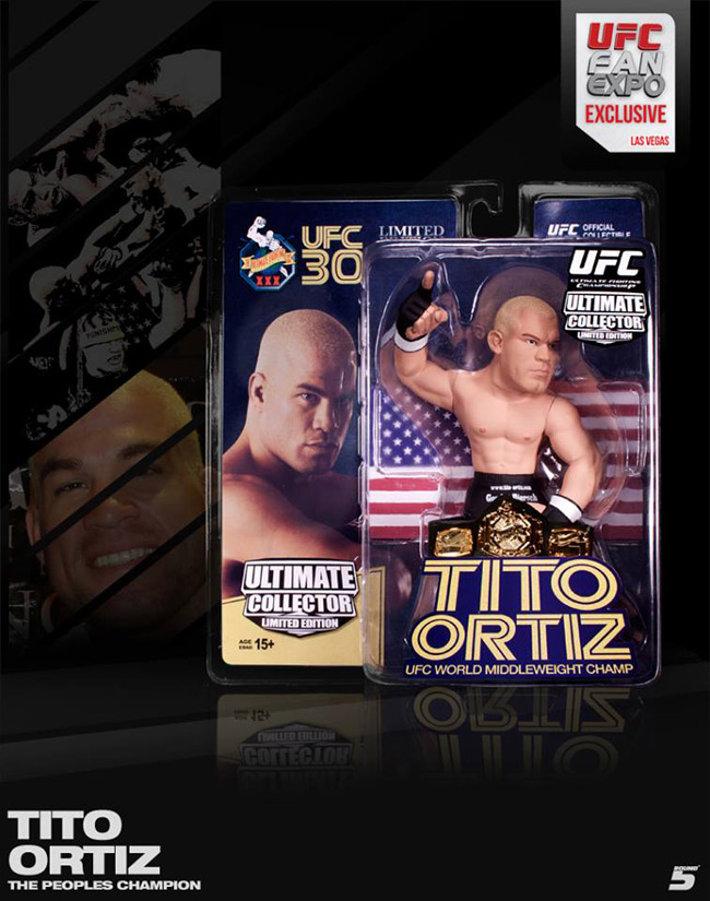 Round 5 Tito Ortiz UFC Fan Expo Exclusive Figure with USA Walkout Flag ...