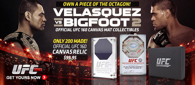 UFC 160 Velasquez vs Bigfoot 2 Octagon Canvas Collectible ...