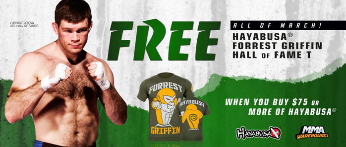 Get a FREE Hayabusa Forrest Griffin Shirt with Hayabusa Purchase ...