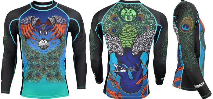 Meerkatsu Flying Peacock Rashguard | FighterXFashion.com