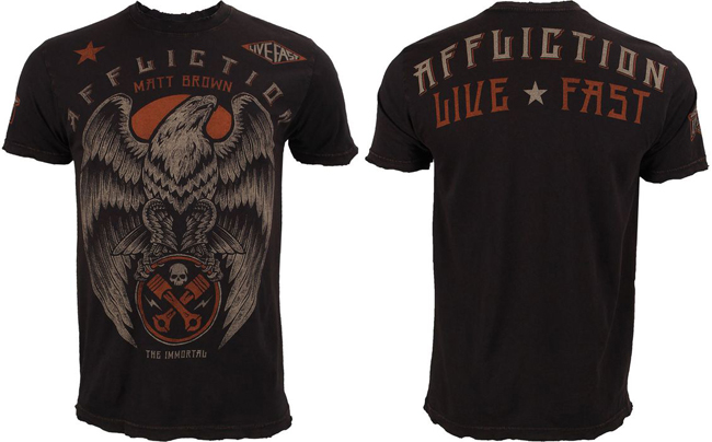 Affliction Matt Brown UFC on FOX 12 Shirt | FighterXFashion.com