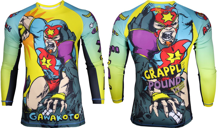 Gawakoto x Art Junkie Grapple and Pound Rashguard | FighterXFashion.com