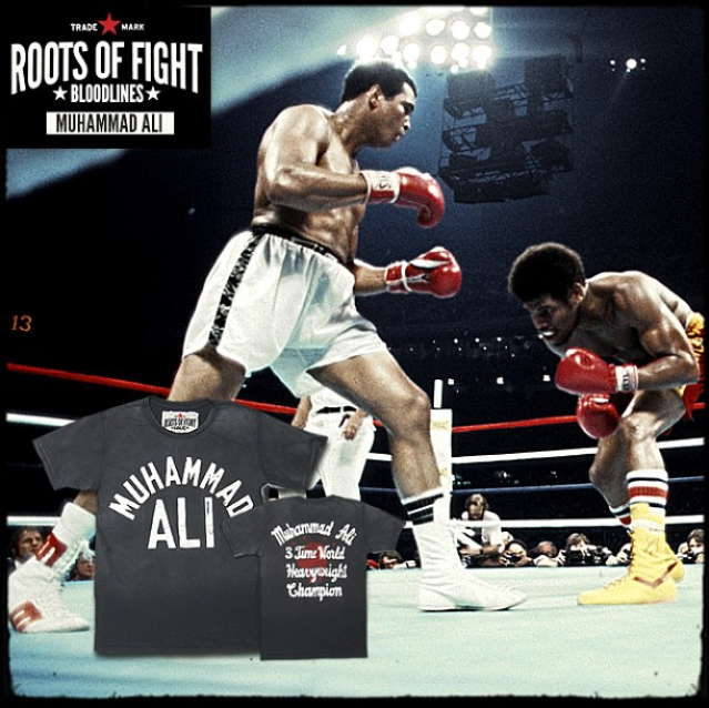 Roots of Fight Muhammad Ali 3 Time Champ Sun Faded Shirt ...