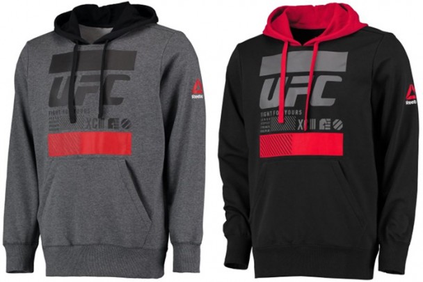 UFC Reebok Block Lettering Pullover Hoodie | FighterXFashion.com