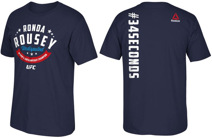 Ronda Rousey Reebok UFC 190 34 Seconds Shirts | FighterXFashion.com