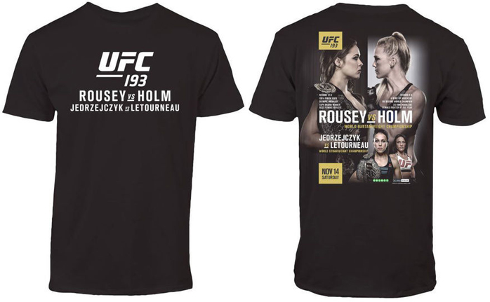 UFC 193 Rousey vs Holm Event T Shirt | FighterXFashion.com