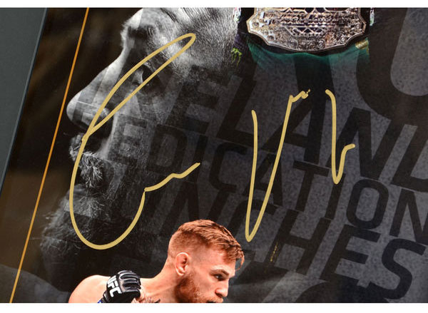 Conor McGregor UFC Framed Autographed Photograph with Octagon Canvas ...