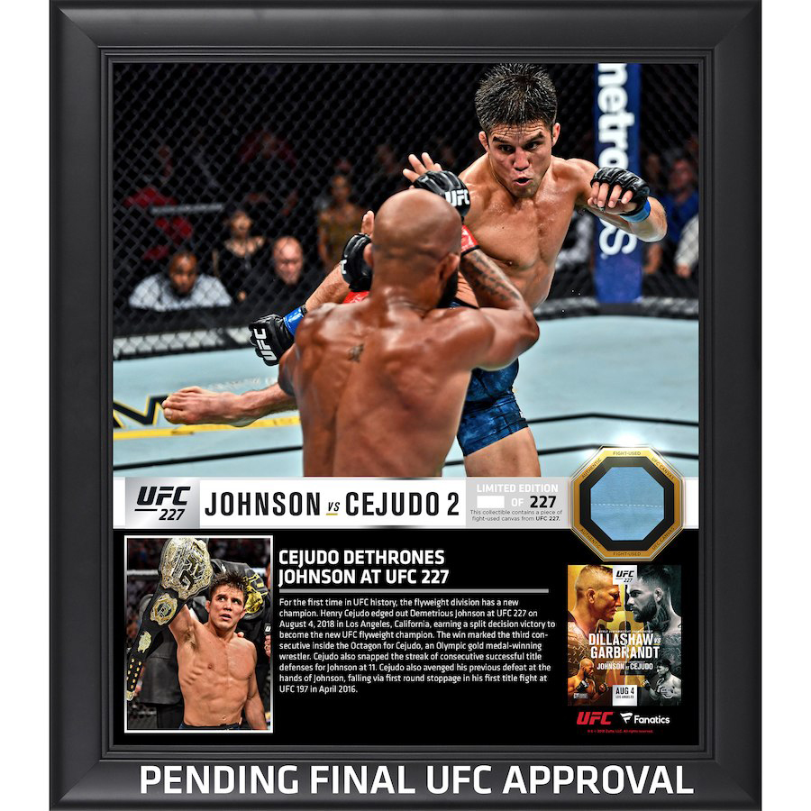 UFC 227 TJ Dillashaw and Henry Cejudo Collectible Collages ...