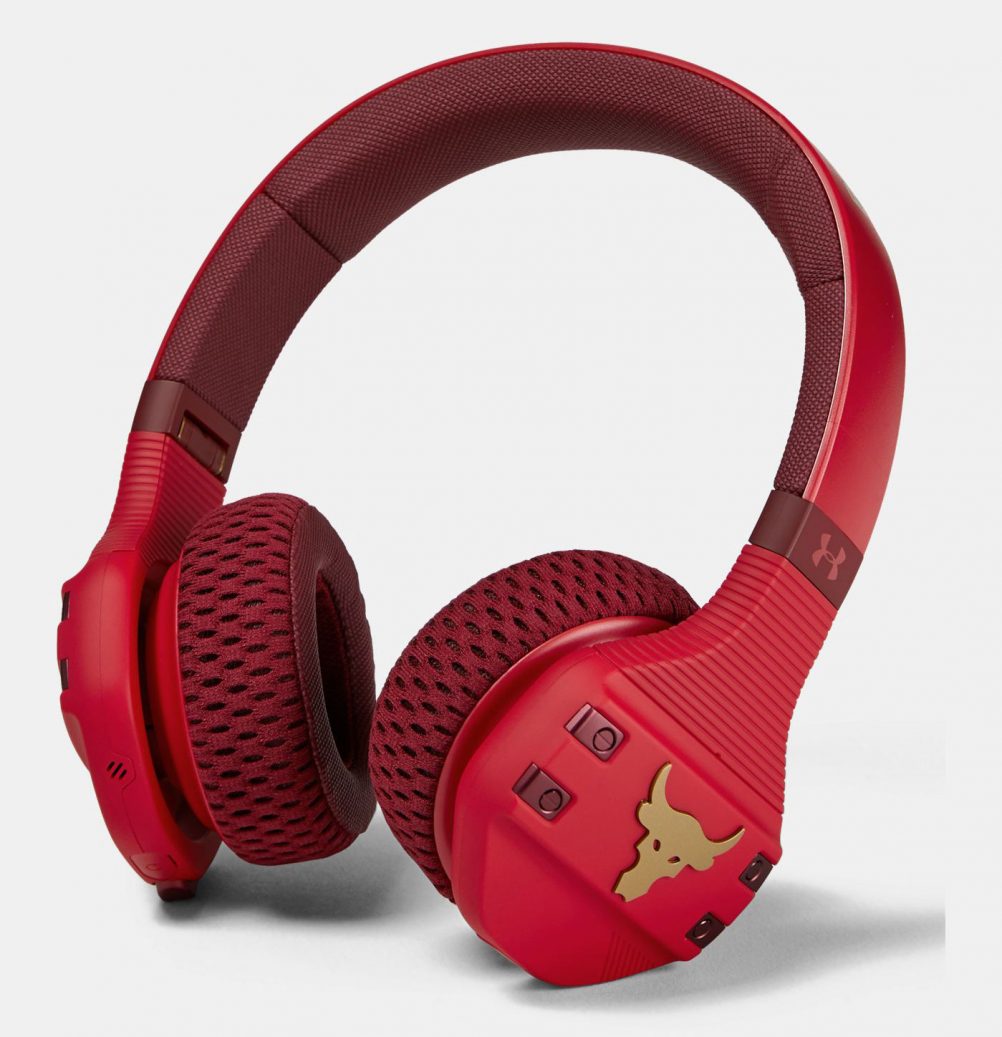 The Rock Under Armour Headphones Red Gold | FighterXFashion.com