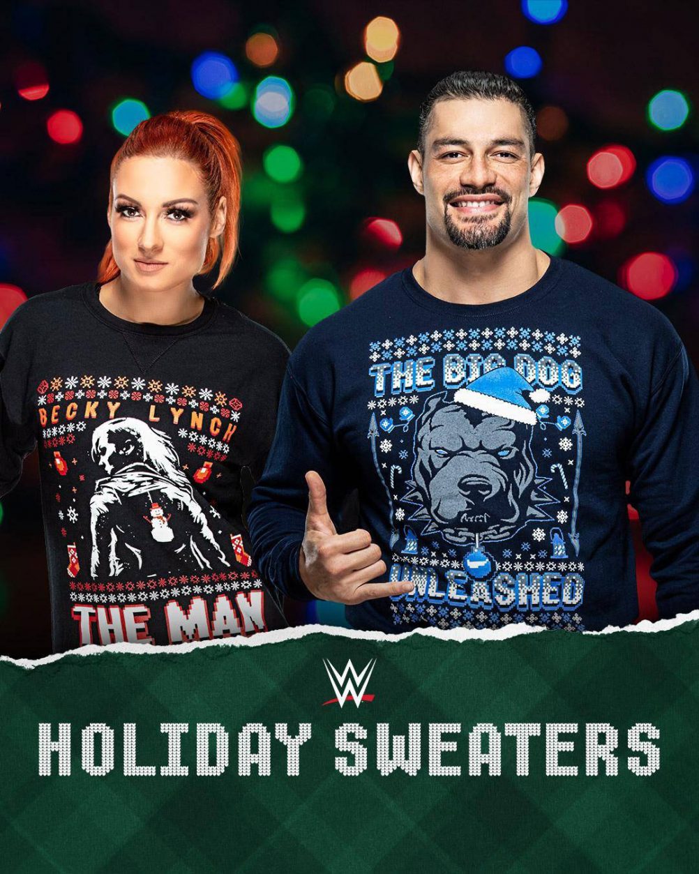 WWE Ugly Christmas Sweater Sweatshirts | FighterXFashion.com