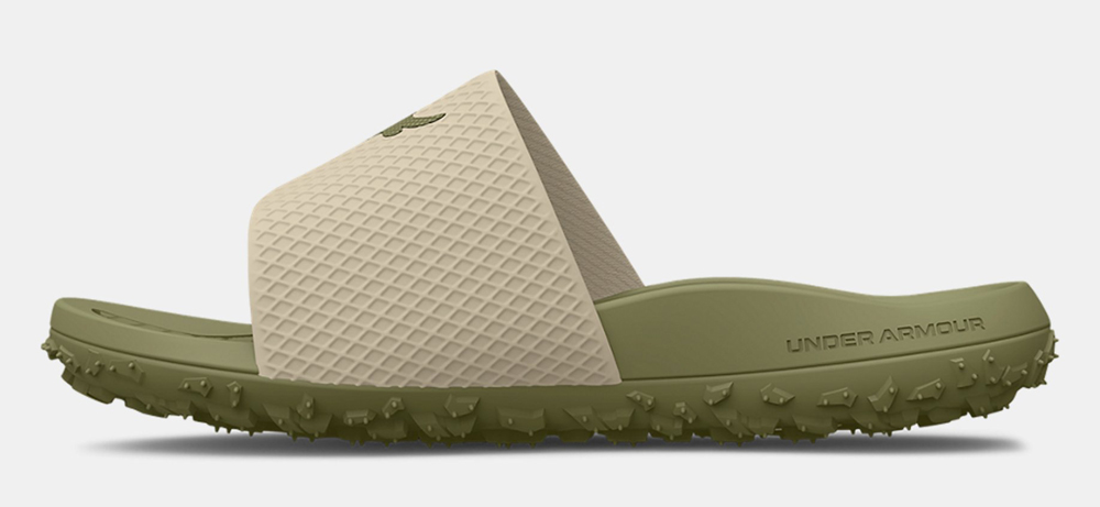 Project Rock Slides Available in Khaki and Green