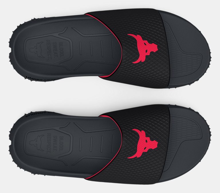 Project Rock UFC Slides Available in Black and Red