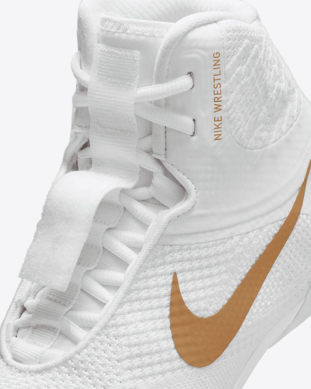 Nike Tawa Wrestling Shoes in “White/Metallic Gold” | FighterXFashion.com