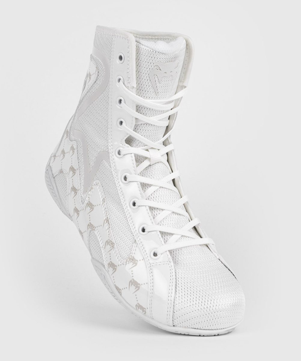 Venum Elite Evo Monogram Boxing Shoes White Blue Off White