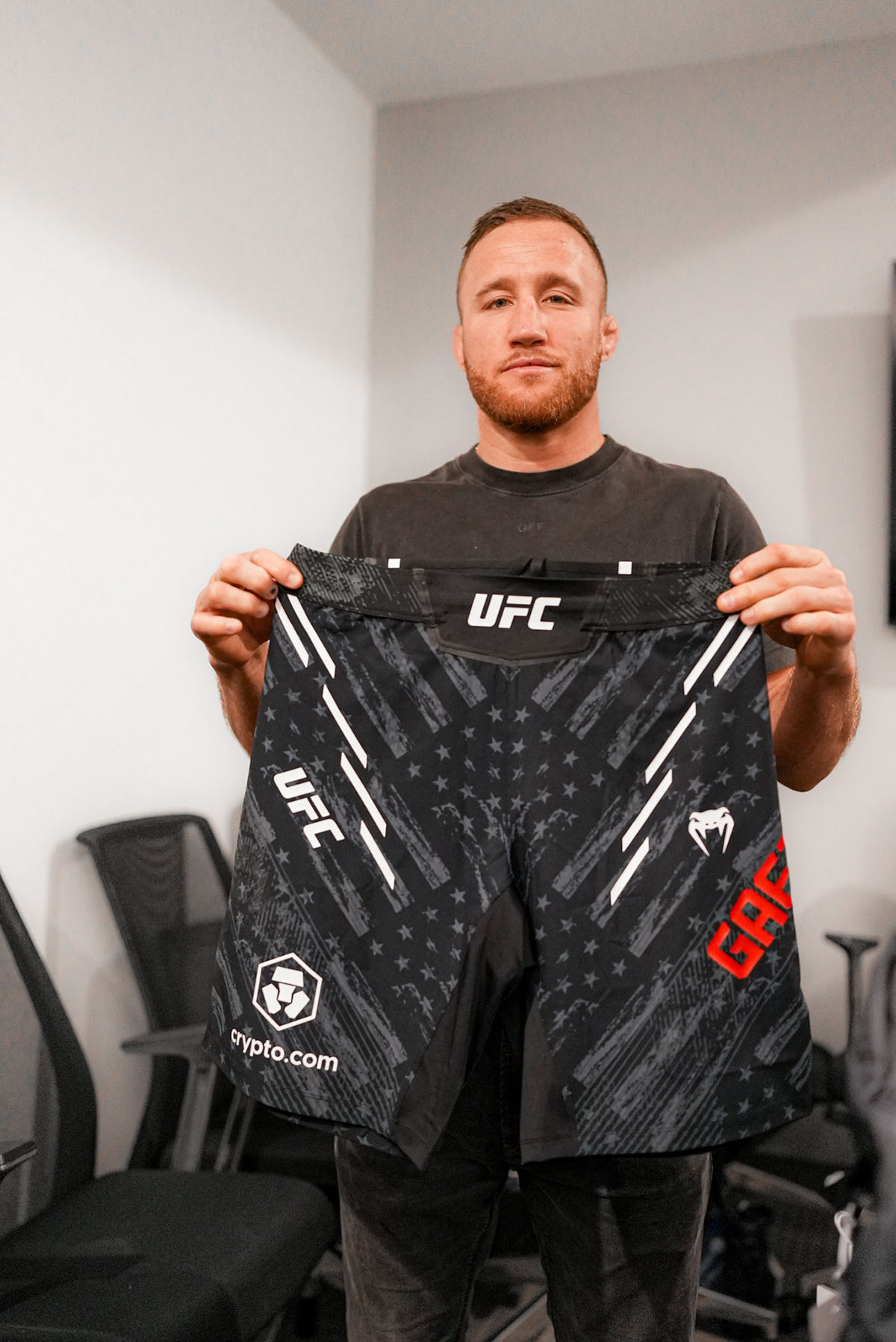 Justin Gaethje UFC 300 Fight Shorts Shirt Walkout Clothing