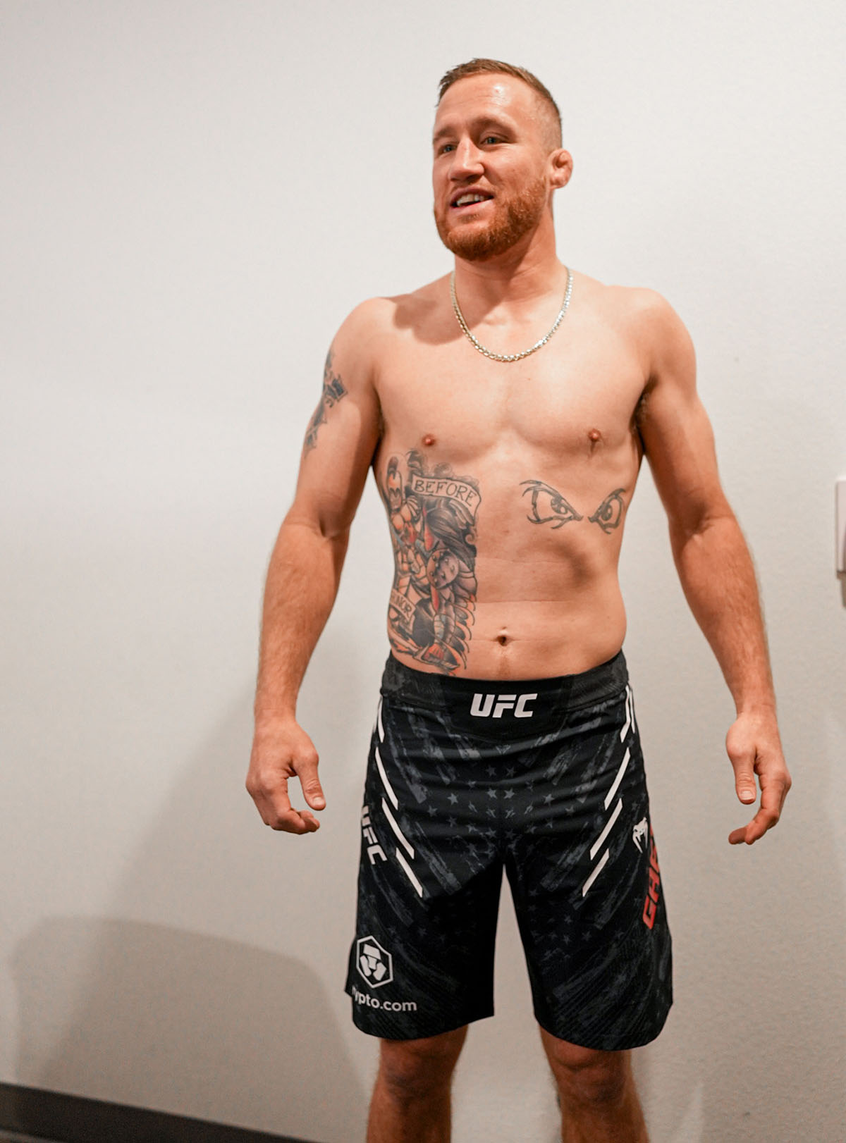 Justin Gaethje UFC 300 Fight Shorts Shirt Walkout Clothing