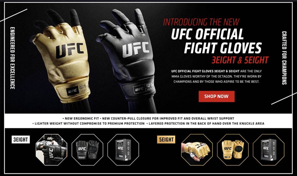 New UFC Fight Gloves 3EIGHT and 5EIGHT Available Now
