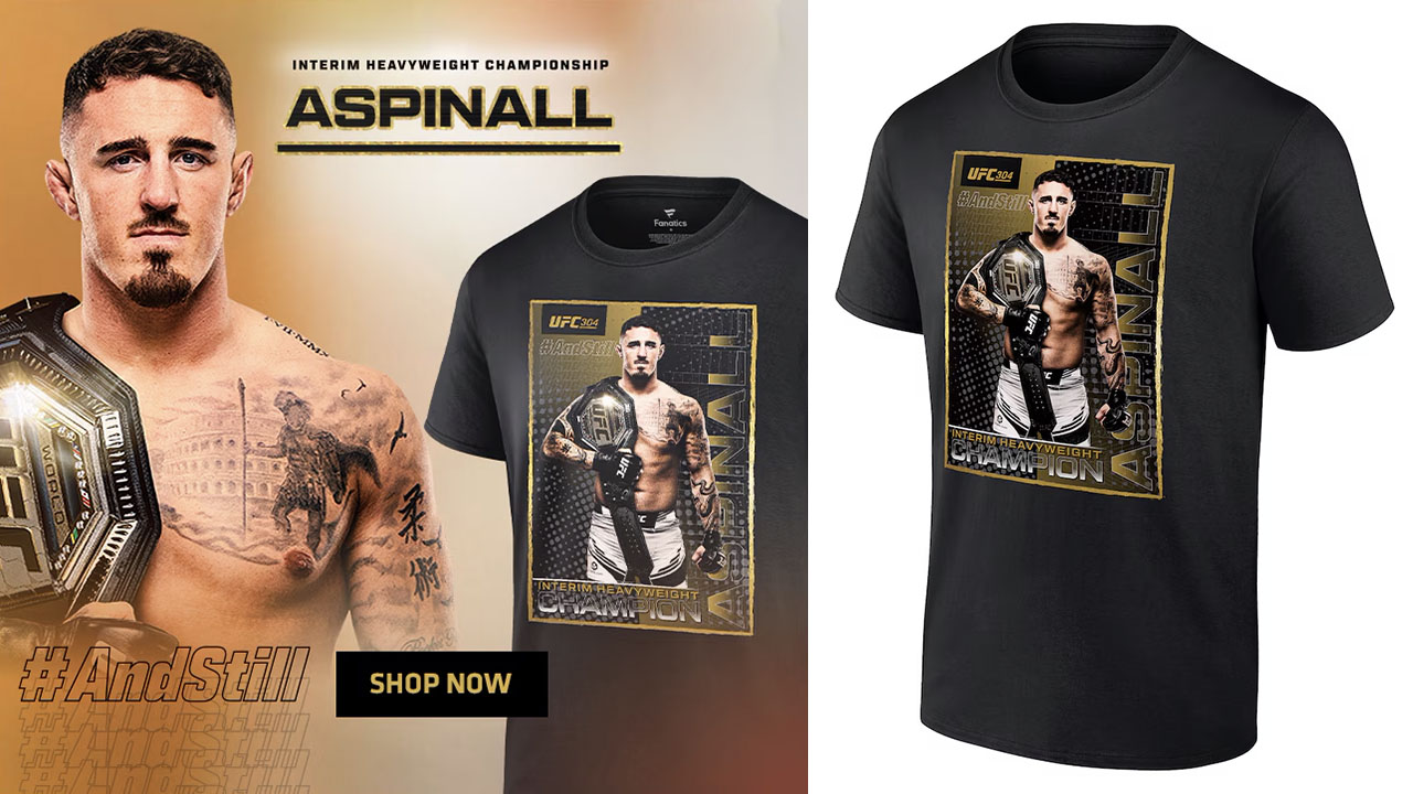 Tom Aspinall UFC 304 Champion T Shirt Now Available