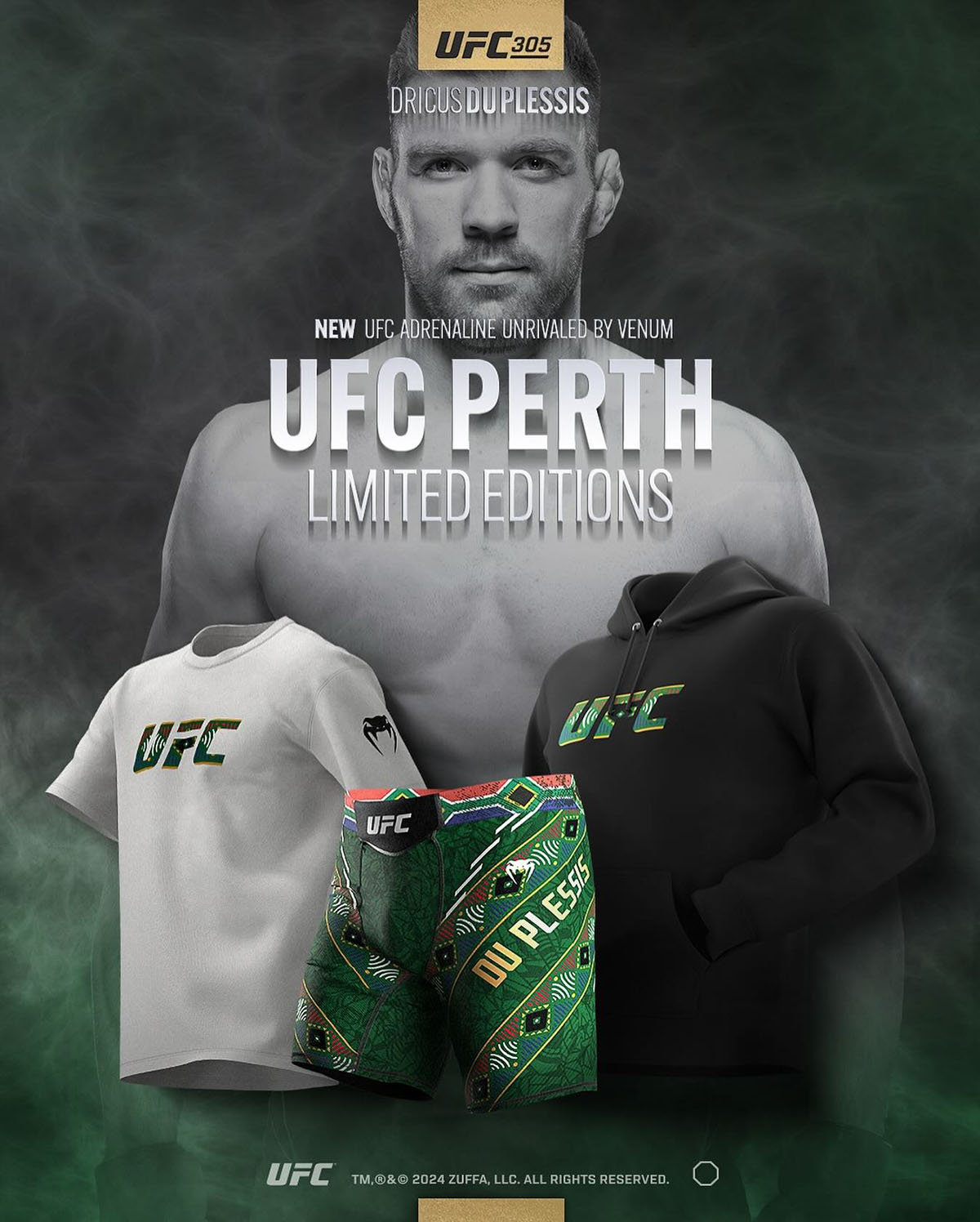 Dricus Du Plessis UFC 305 Middleweight Champion T Shirt