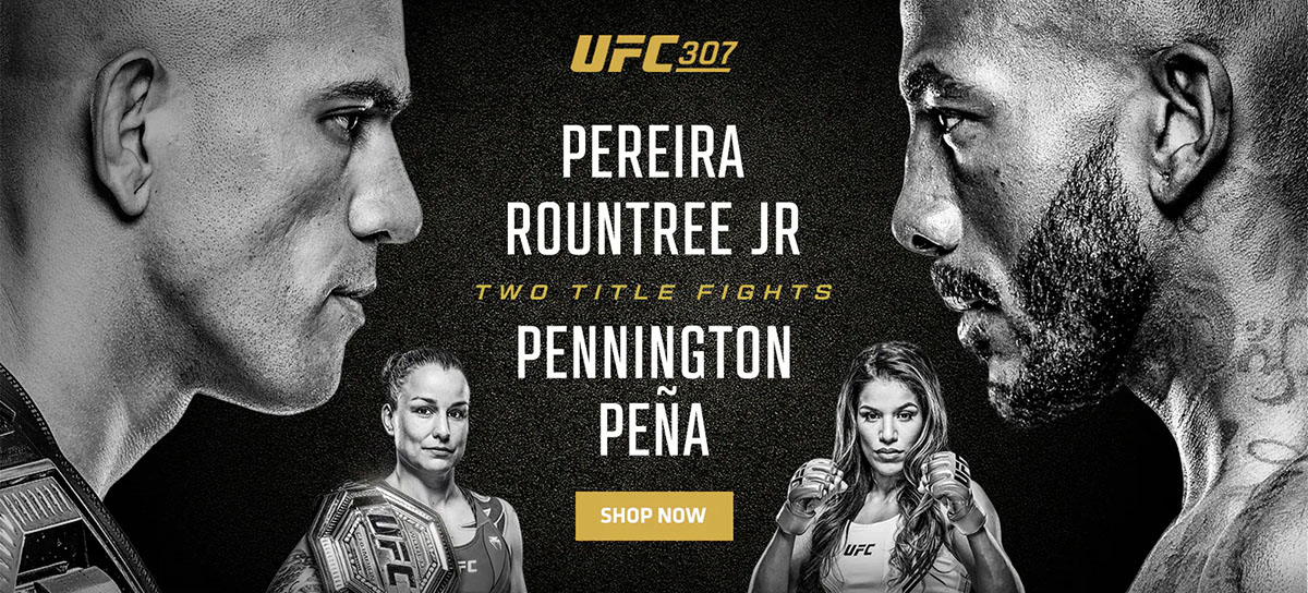 UFC 307 Flannel Long Sleeve Button Up Shirt