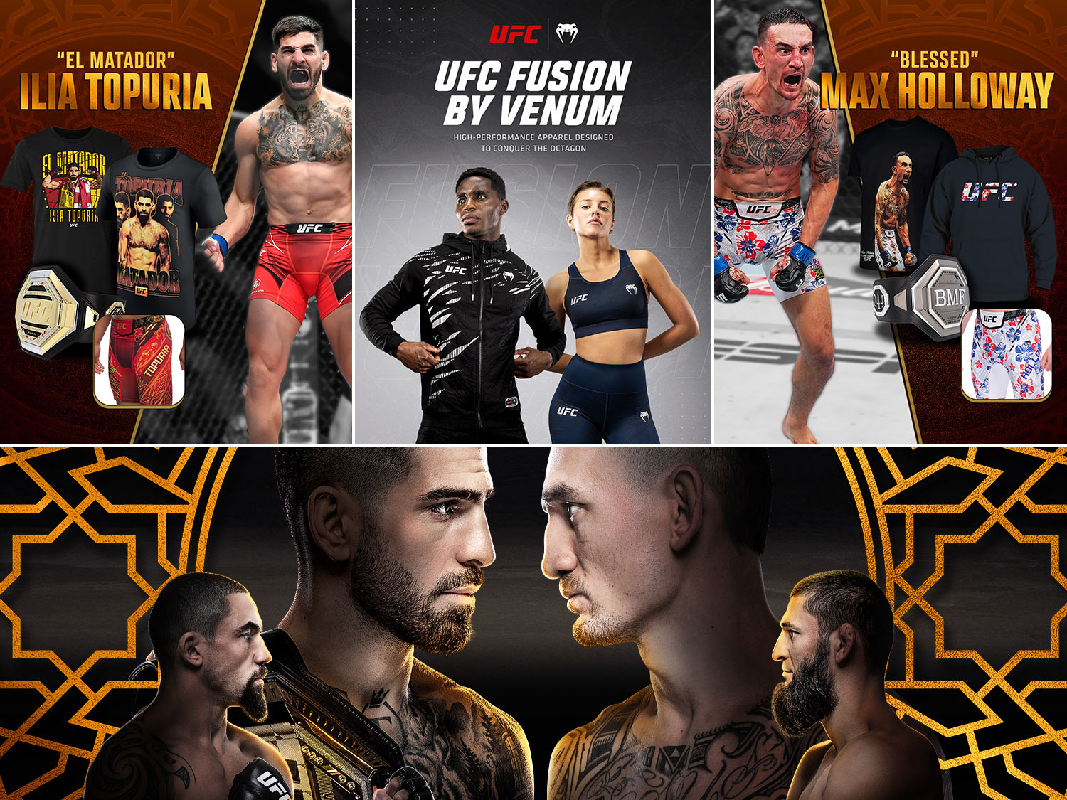 Ilia Topuria UFC VENUM Fight Shorts Available for UFC 308