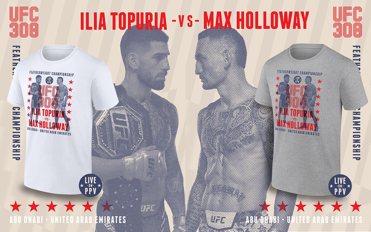 UFC 308 Topuria vs Holloway T Shirt Now Available