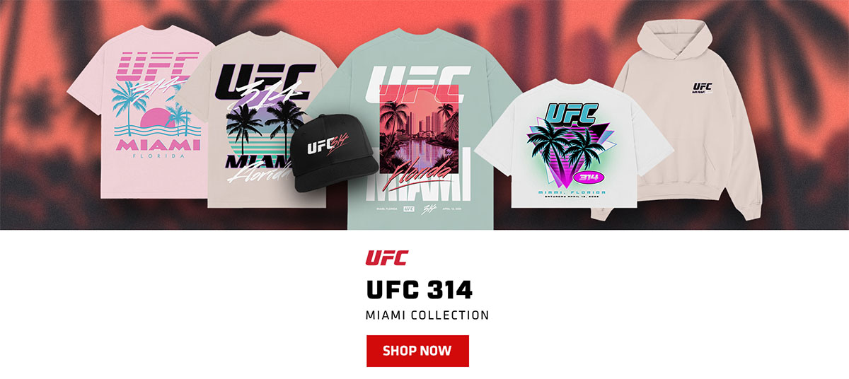 UFC 314 Miami Apparel Merchandise and Fight Gear Collection