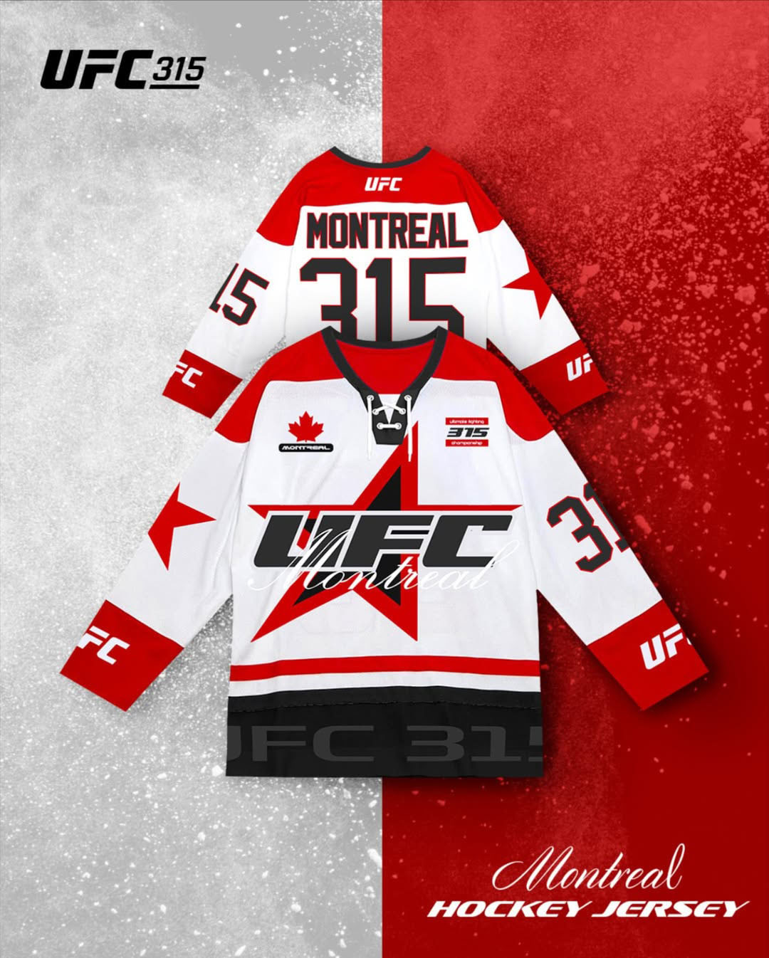 UFC 315 Montreal Shirts Apparel Fight Gear Event Merchandise