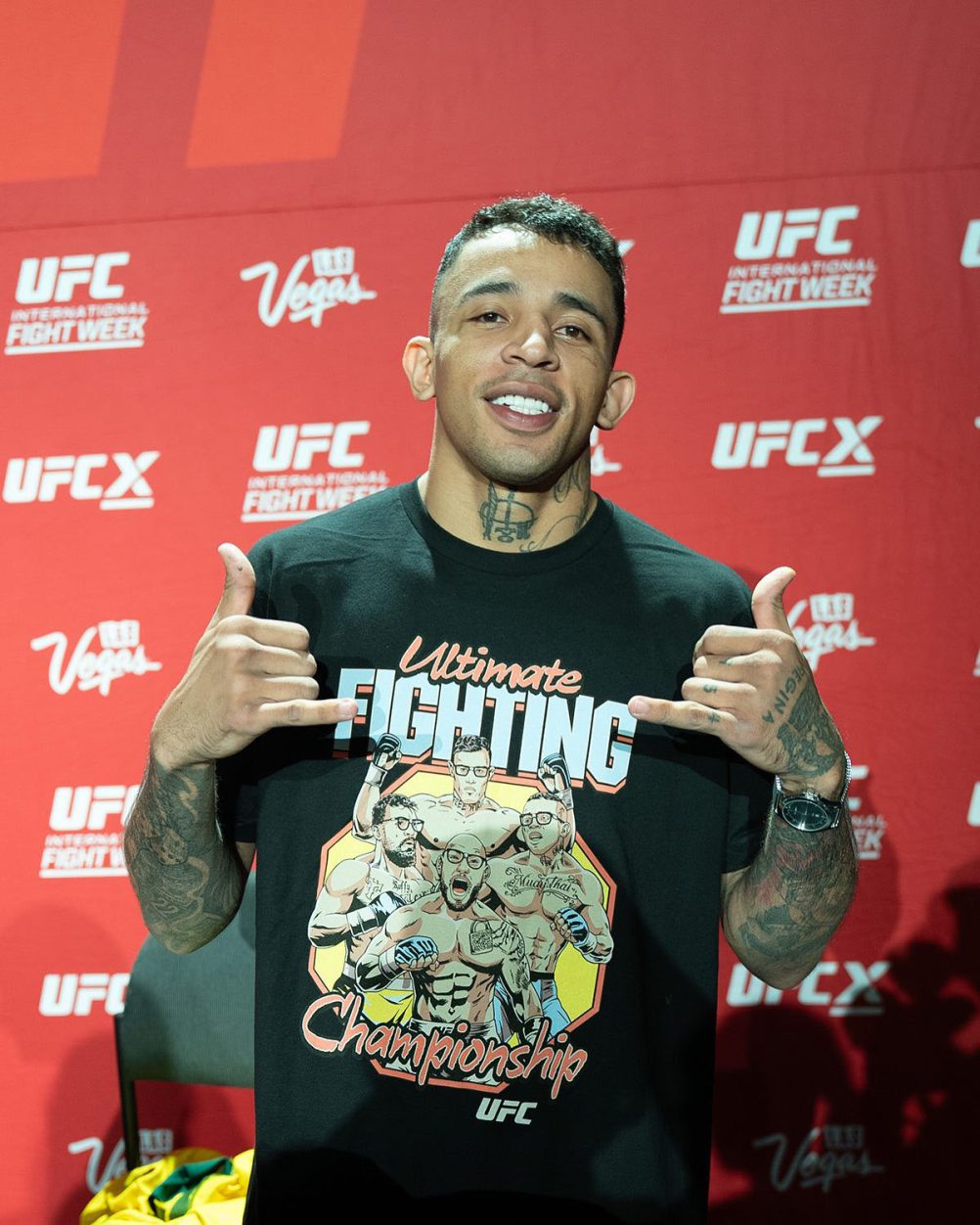 Carlos Prates UFC 319 Fighting Nerds Glasses and Shirts