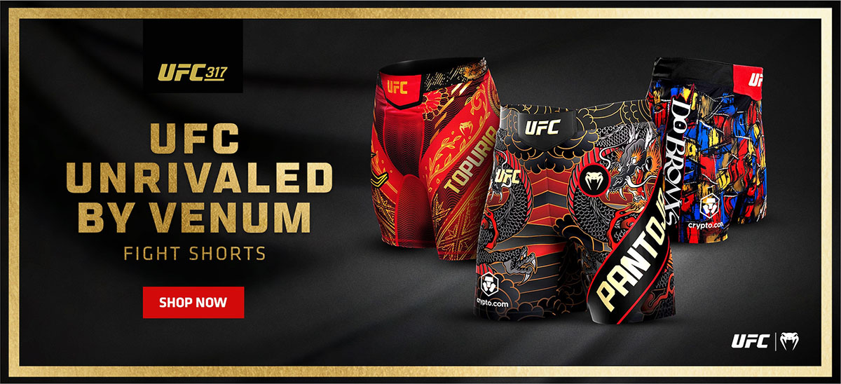 UFC 317 Custom Venum Fight Shorts Pantoja Topuria Oliveira