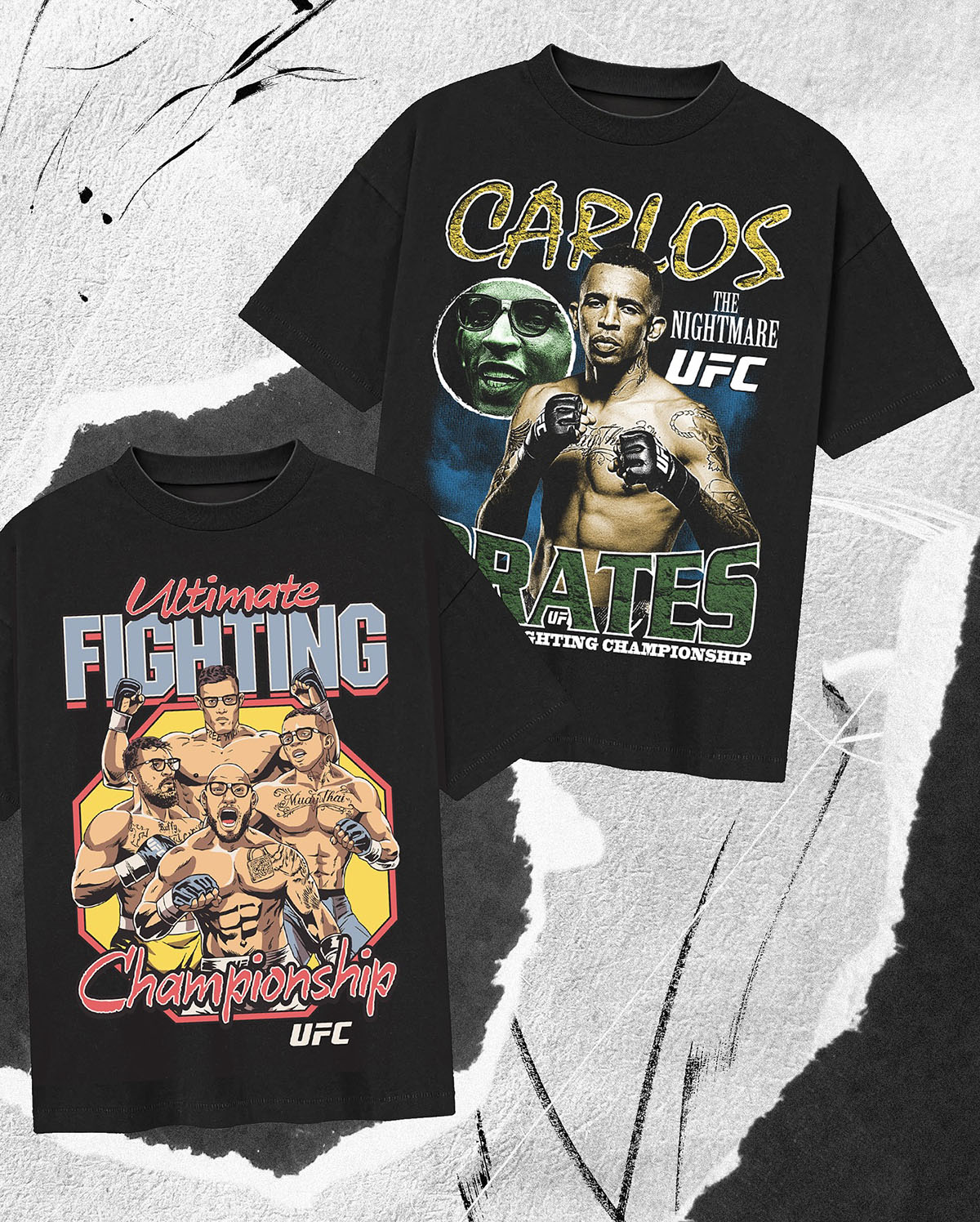 Carlos Prates UFC 319 Fighting Nerds Glasses and Shirts