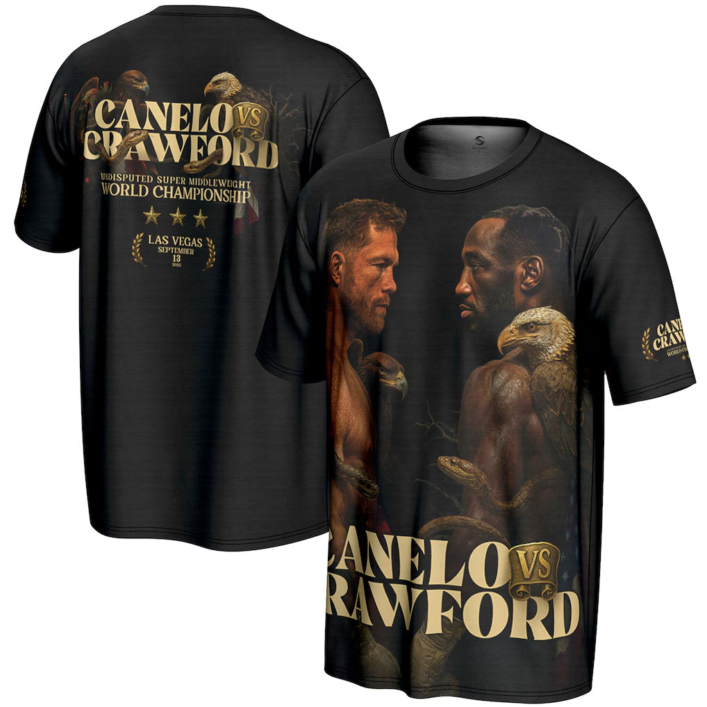 Canelo vs Crawford Boxing Merchandise Shirts Apparel Gear